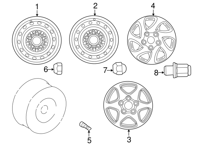 Genuine Toyota WHEEL NUT type A part# 90942-01007 for 1984-2024 Toyota ...