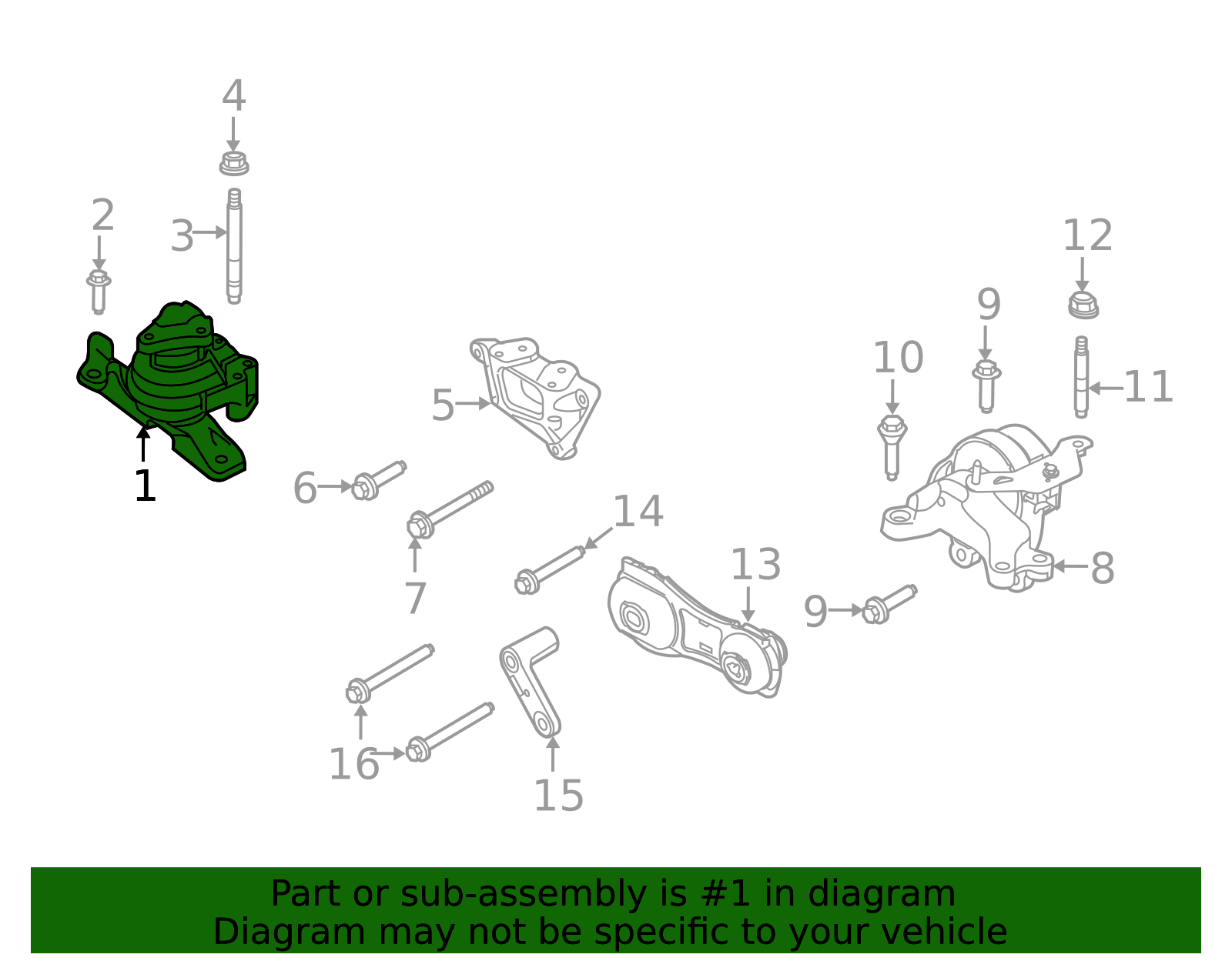 2010-2019 Ford Mount AA5Z-6038-D | OEM Parts Online