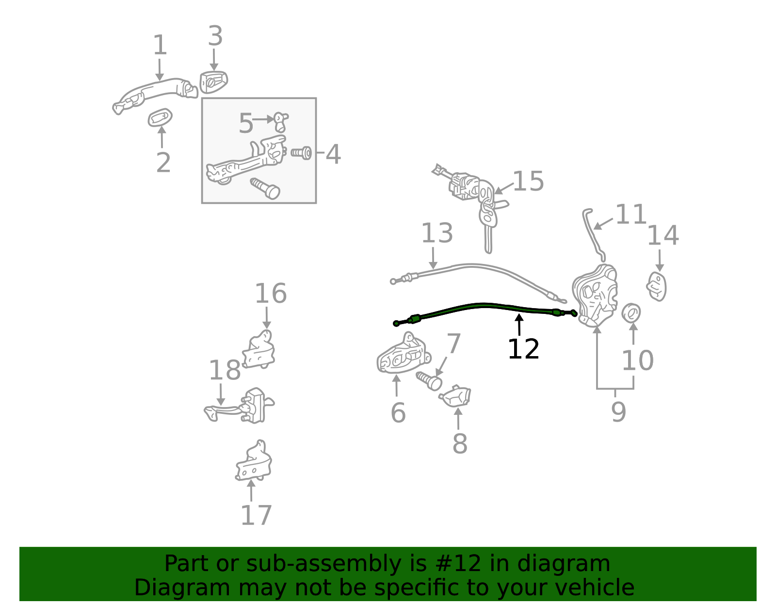 2010-2024 Toyota 4Runner Lock Cable 69710-60030 | Toyota Parts Center