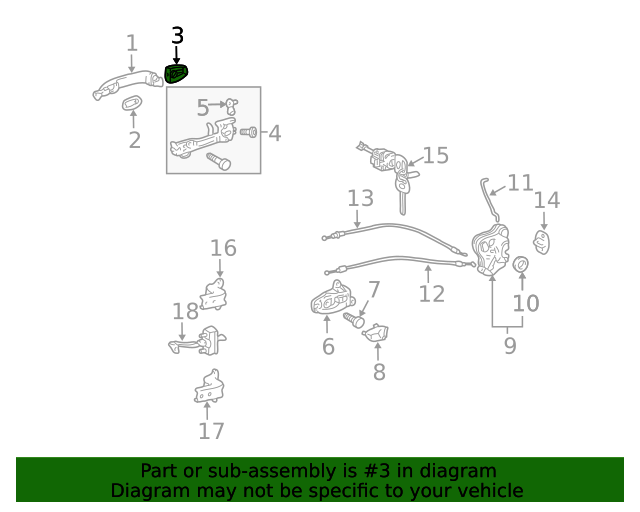 2010-2024 Toyota 4Runner Handle Bezel 69217-35050 | OEM Parts Quick
