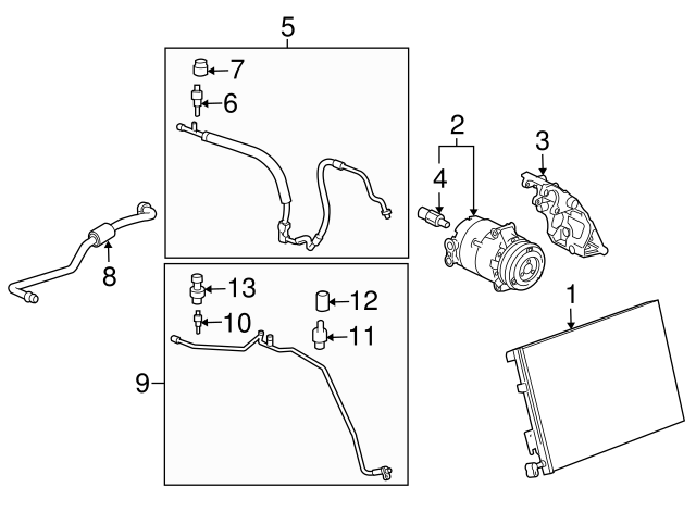 2006-2013 Chevrolet Corvette Air Conditioning Compressor 19418176 ...