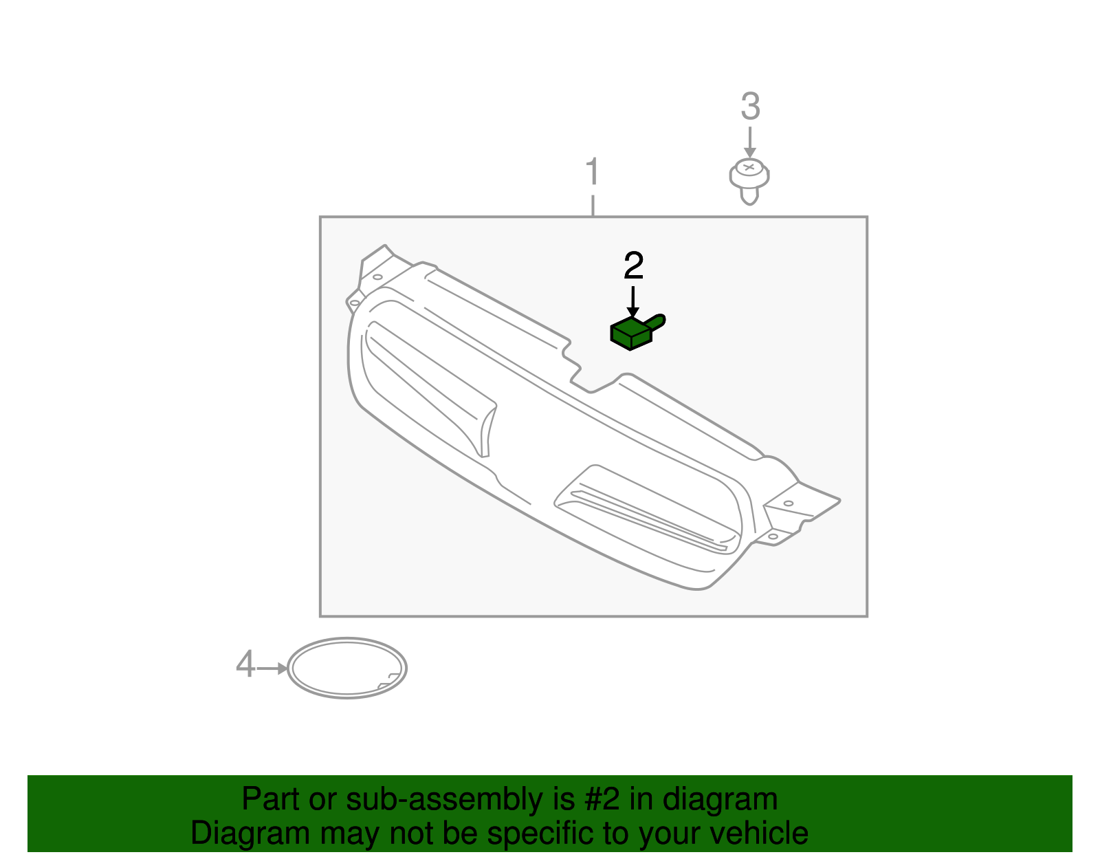 2005-2007 Subaru Grille Retainer Clip 91165AG140 | Subaru Parts Store