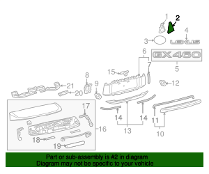 76814-60020 - Door Molding 2010-2023 Lexus GX460 | AutoNationParts.com