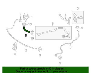 2012-2018 Mercedes-Benz Engine Coolant Hose 2128308800 | Retail ...
