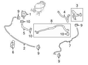 2012-2018 Mercedes-Benz Engine Coolant Hose 212-830-29-00 | MB OEM Parts