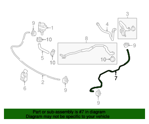212-830-10-96 - Engine Coolant Hose 2010-2018 Mercedes-Benz ...