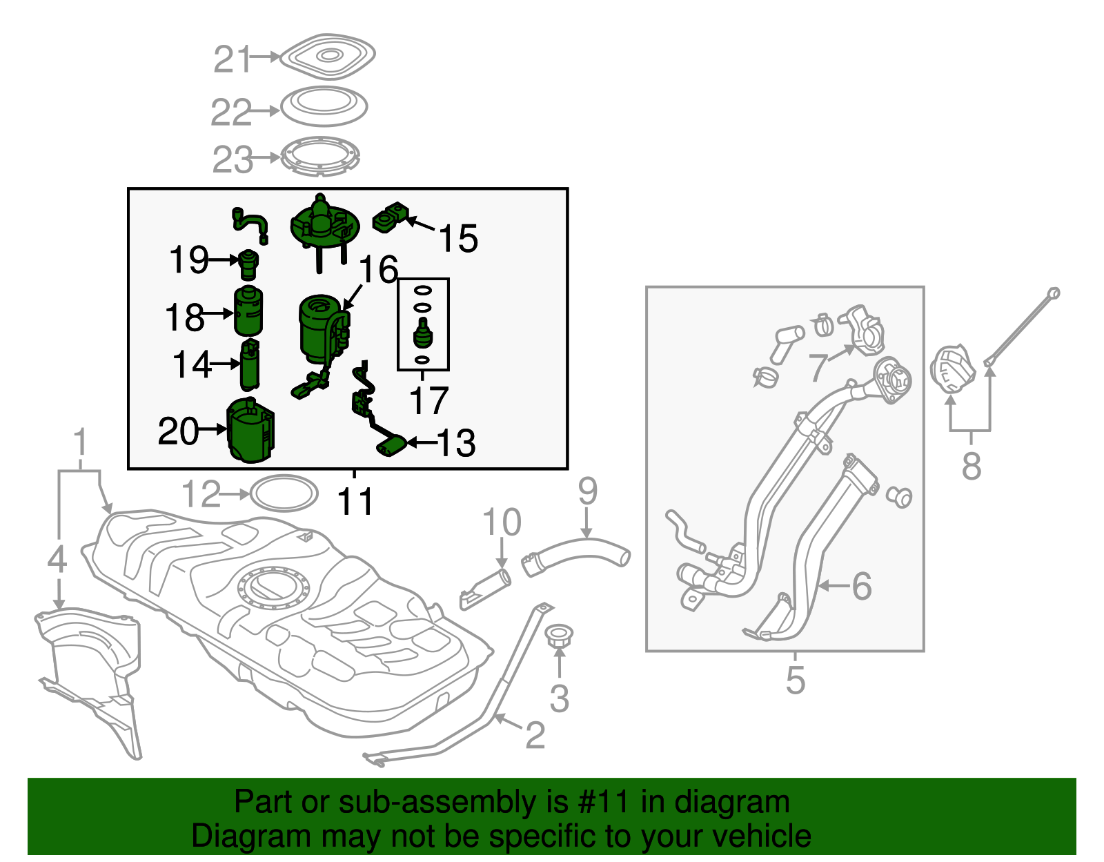 2014-2016 Kia Fuel Pump Assembly 31110-3X550-DS | QuirkParts