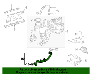 276-090-05-77 - Turbocharger Oil Line 2015-2023 Mercedes-Benz ...