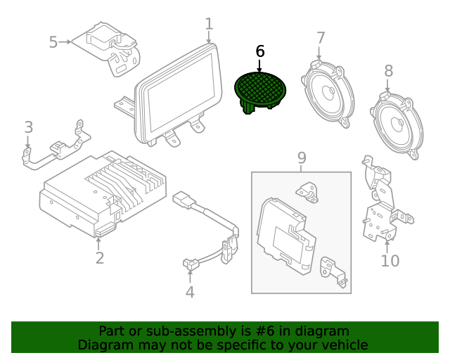 86160-WB002 - Speaker 2016-2020 Toyota | AutoNation Parts