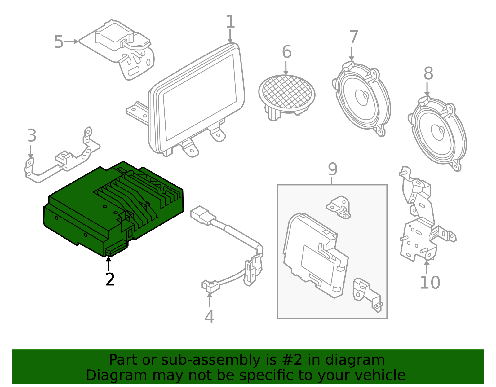 Genuine Toyota Control Module part# 86421-WB010 for 2016-2020 Toyota ...