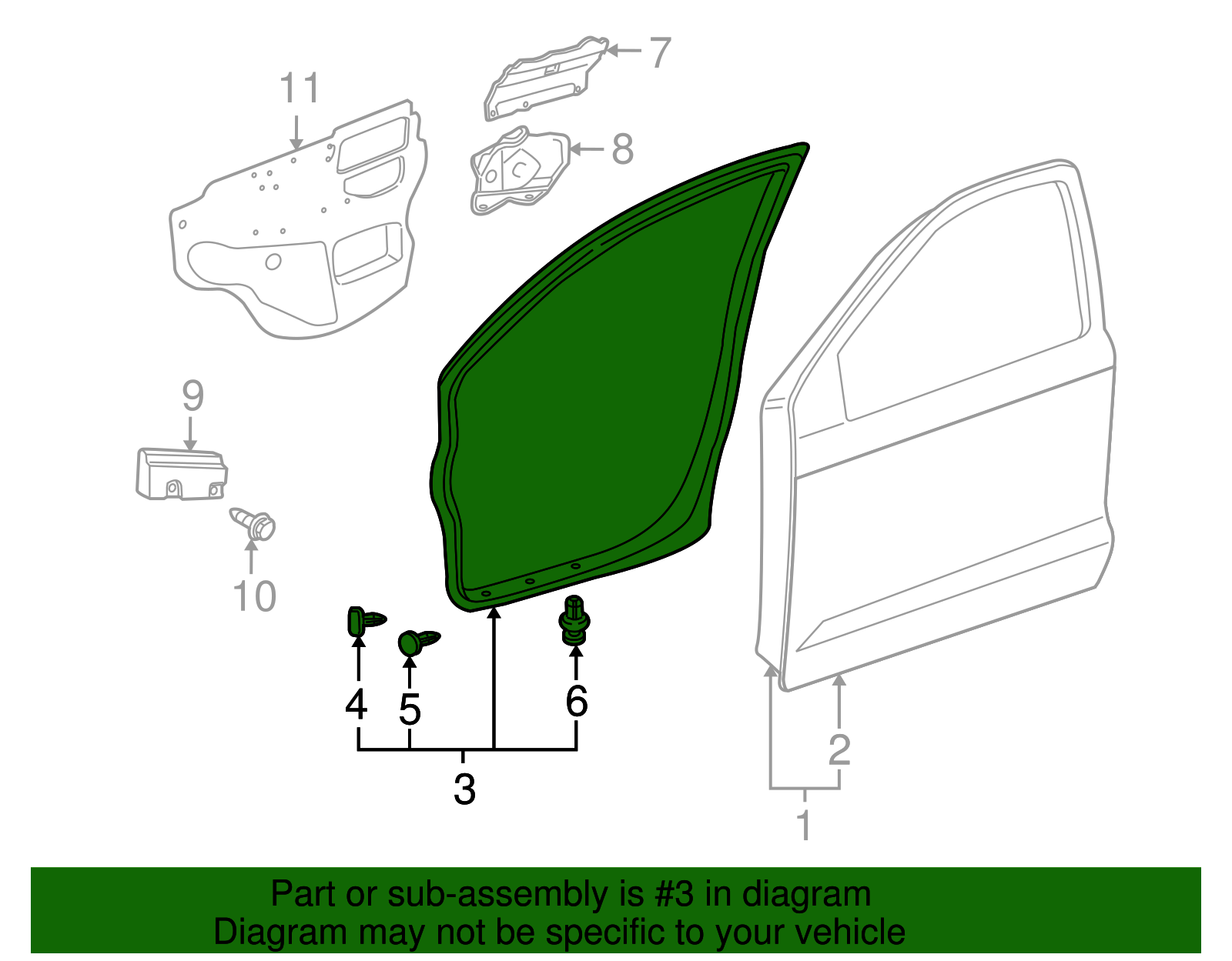 2003-2008 Toyota Matrix Door Weather-Strip 67861-01040 | Retail ...