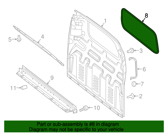 Genuine Glass Assembly for 2016-2020 Mercedes-Benz Metris | Part# 447 ...