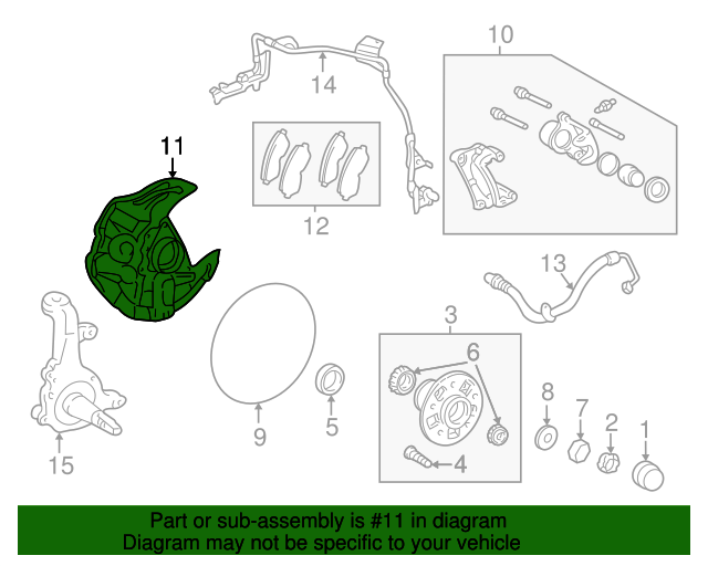 1995-2004 Toyota Tacoma Backing Plate 47704-04011 | Toyota Parts