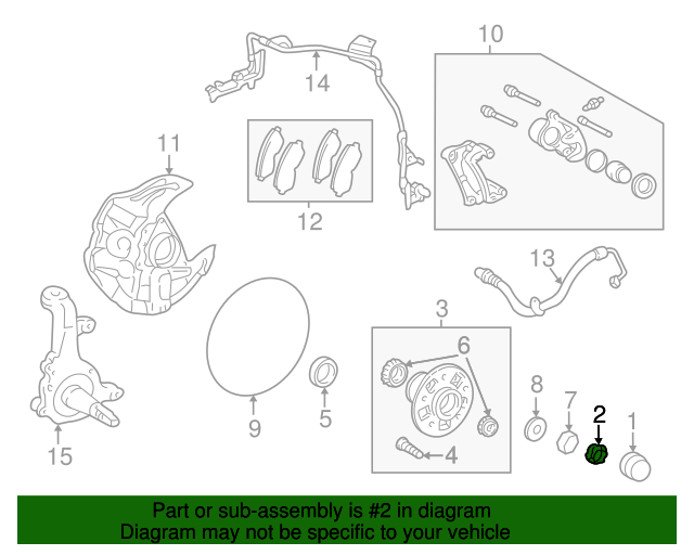 43525-22010 - Adjust Cap 1995-2004 Toyota Tacoma | Ourisman Toyota Parts