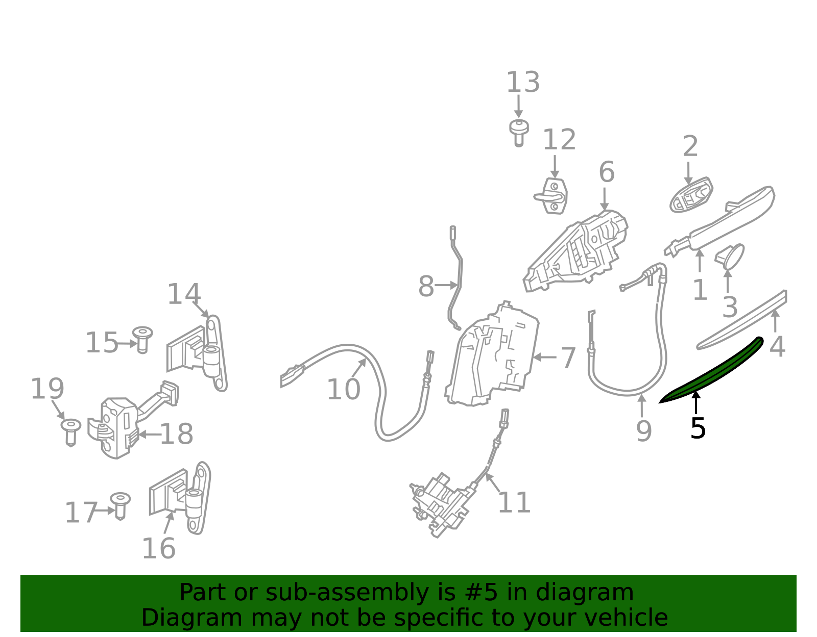 51219491488 - 2017-2020 BMW Handle, Outside Insert (51-21-9-491-488 ...