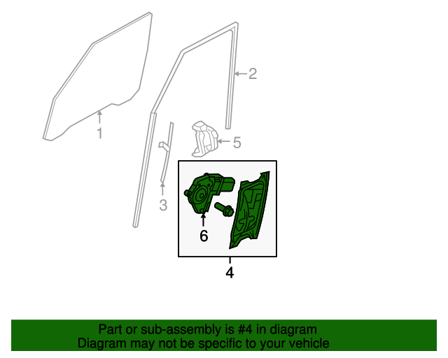 Genuine OEM Window Regulator Part# LR063670 Fits 2015-2016 Land Rover ...