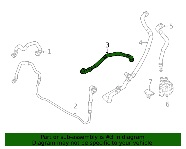 64219398797 - 2024 BMW X6 Coolant Hose (64-21-9-398-797) | BMW of South ...