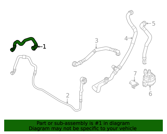 Genuine BMW 17-12-9-894-789 | Coolant Hose | FREE Shipping on Most ...