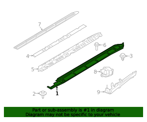 51779478331 - 2019-2024 BMW X7 Rocker Molding (51-77-9-478-331) | BMW ...