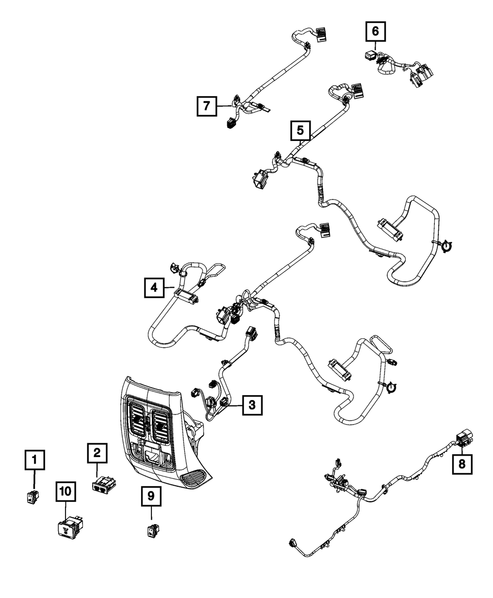 Genuine Mopar Console Wiring 68467436AA for sale online | eBay