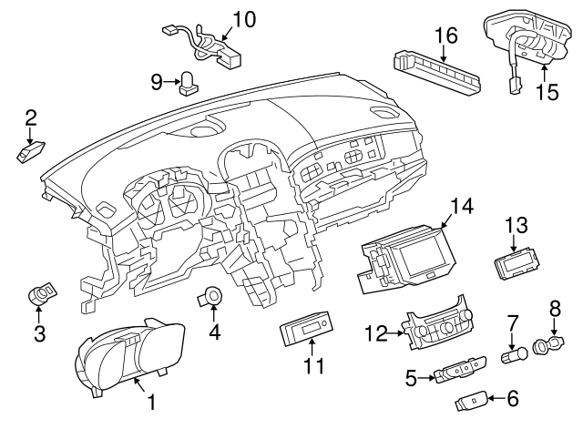 2013-2014 Chevrolet Malibu Heating and Air Conditioning Control Panel ...