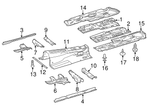 212-680-06-09 - Floor Pan Splash Shield 2011-2016 Mercedes-Benz ...