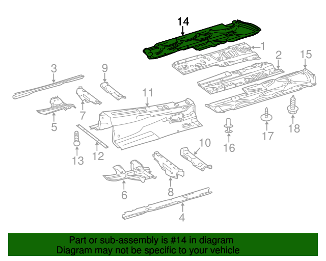 212-680-06-09 - Floor Pan Splash Shield 2011-2016 Mercedes-Benz ...