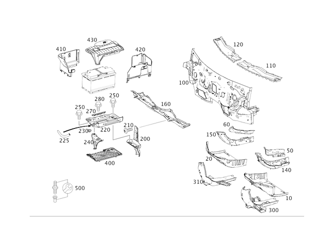 2014-2020 Mercedes-Benz Bracing 246-620-00-28 | World Mercedes-Benz Parts