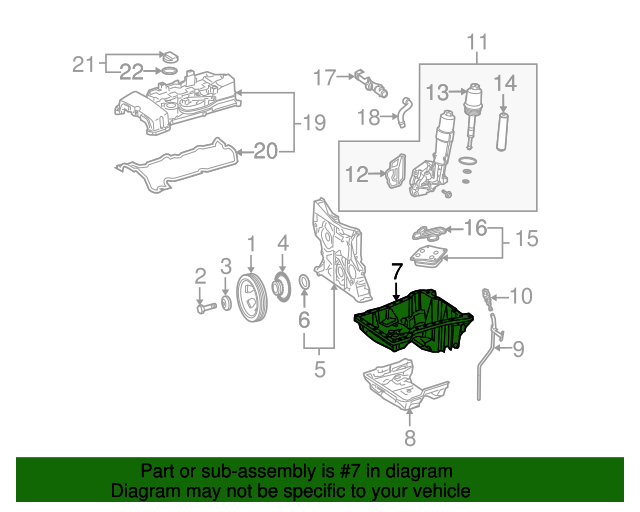 271-010-10-13 - Oil Pan 2003-2005 Mercedes-Benz C 230 | Mercedes-Benz ...