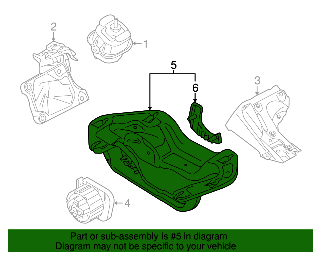 2007-2019 BMW Gearbox support 22-32-6-854-187 | AutoNationParts.com