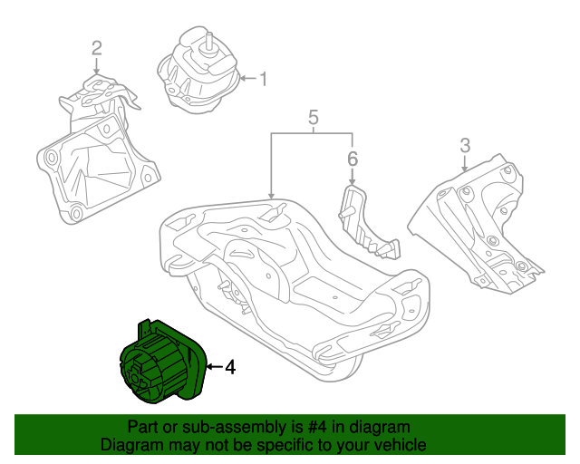 Genuine BMW 22-32-6-780-026 | Trans Mount | FREE Shipping on Most ...