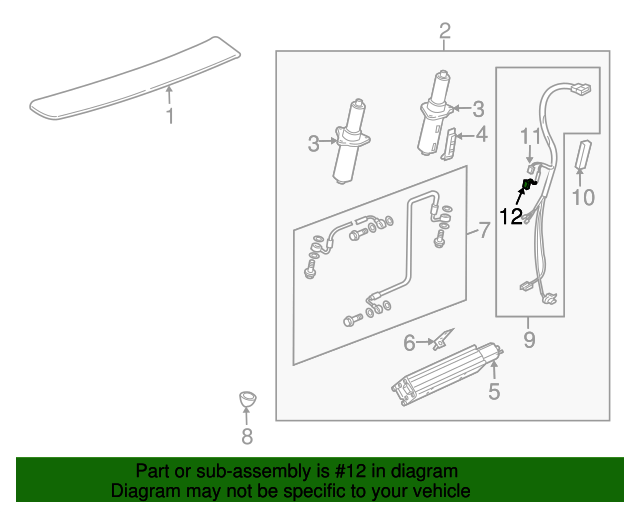2001 Porsche 911 Power Rear Spoiler Switch 996-613-155-00-A02 | Gaudin ...