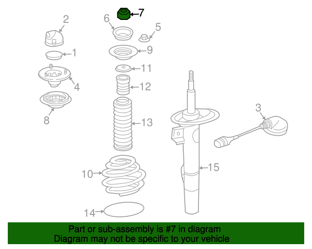 31106779396 - 2002-2010 BMW Guide Support Retainer Nut (31-10-6-779-396 ...