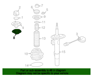 31-33-1-090-612 - Suspension Strut Bearing 1995-2010 BMW ...