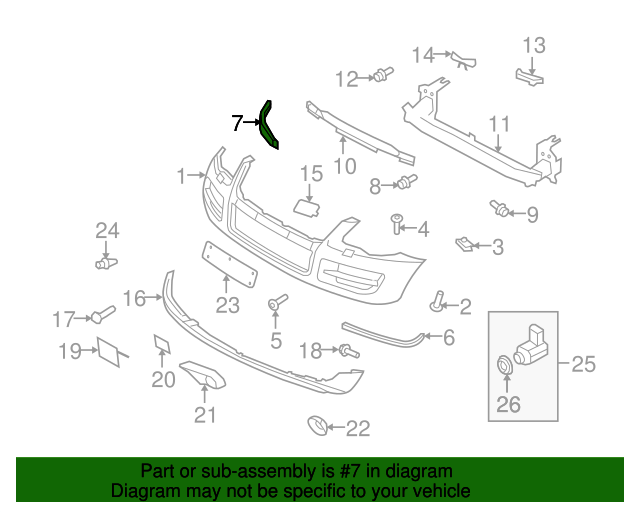 2007-2010 Volkswagen Touareg Guide Bracket 7L6-807-049 | OEM Parts Online
