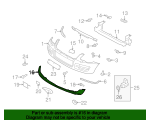 2007-2010 Volkswagen Touareg Spoiler 7L6-807-061-AC-9B9 | OEM Parts Online
