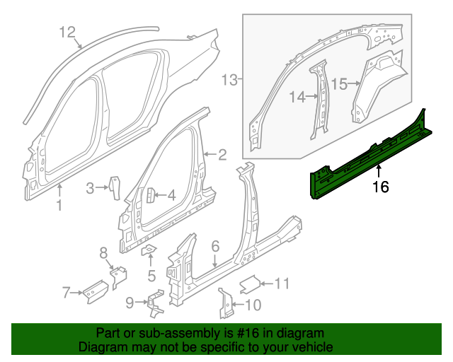 Genuine BMW 41-00-7-401-426 | Inner Rocker | FREE Shipping on Most ...