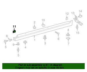 2018-2025 Toyota Rocker Molding Protector 75864-06210 | Toyota Parts Center