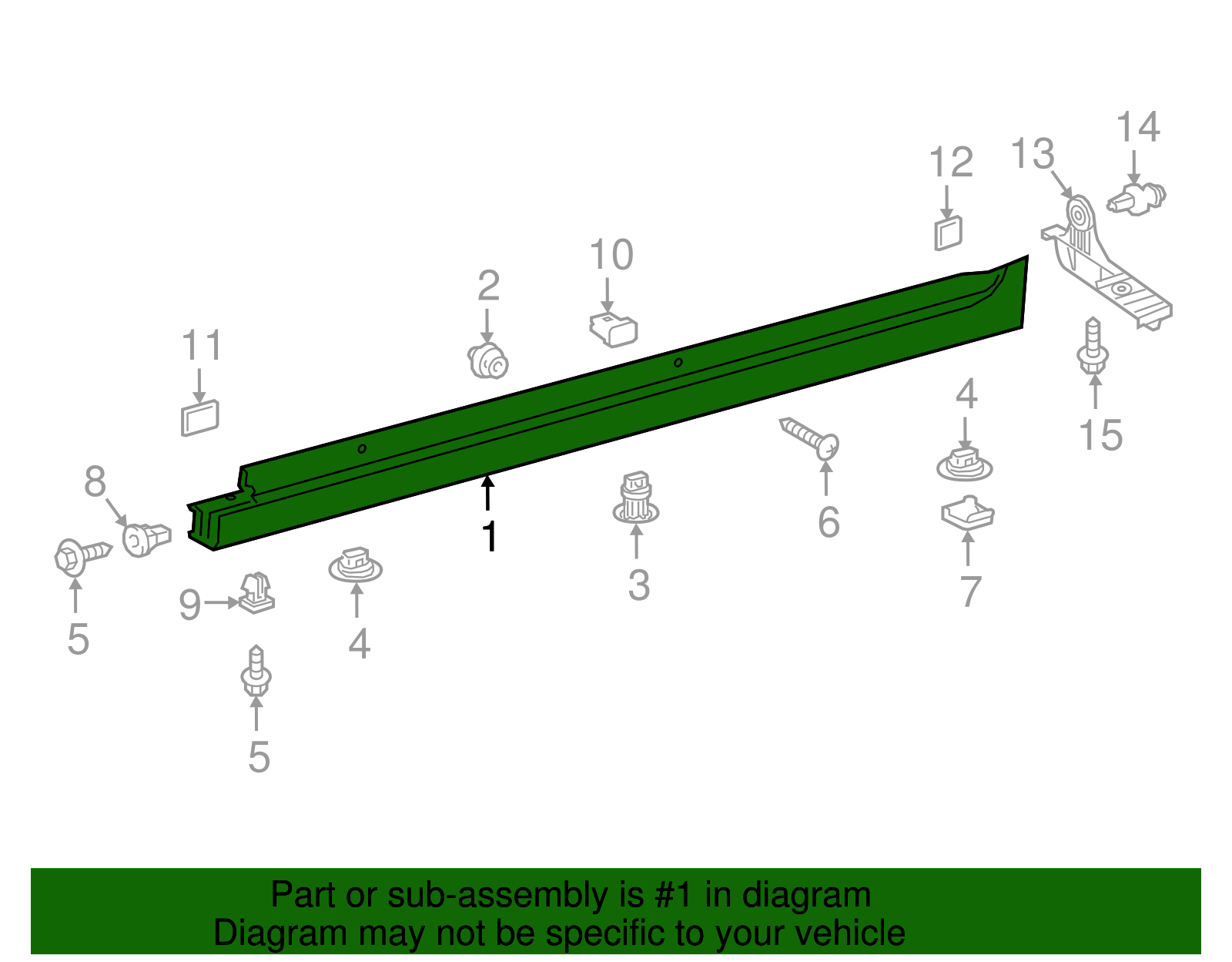 2018-2025 Toyota Camry Rocker Molding 75852-06942 | Toyota Parts Center