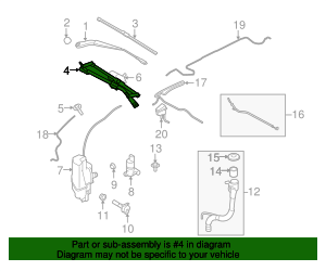 Genuine Wiper Linkage for 2008-2015 Land Rover LR2 | Land Rover Part ...