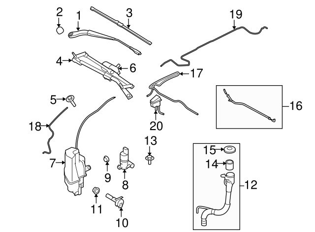 2008-2015 Land Rover LR2 Windshield Washer Nozzle LR048708 | AutoNation ...