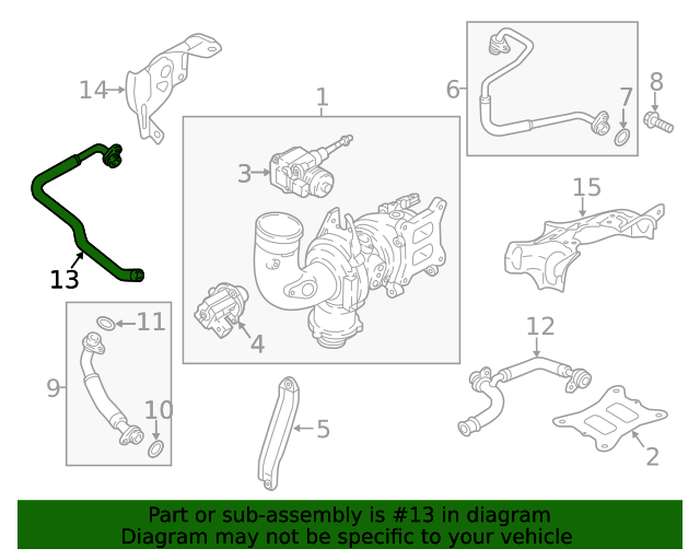 2017-2024 Audi Water Inlet Pipe 06L-121-492-R | Audi USA Parts