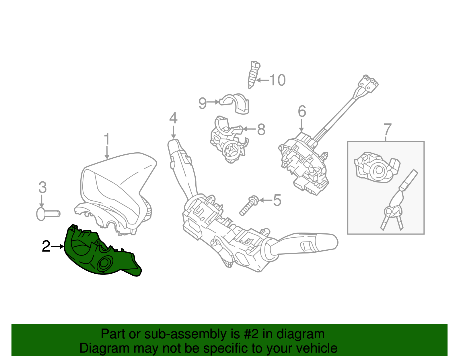 84850-J0200-TRY - Lower Column Cover - 2018-2020 Hyundai Accent ...