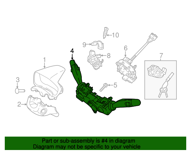 93400-J0000 - Turn Signal / Combination Lever 2018-2022 Hyundai Accent ...