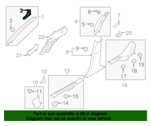 2014-2022 Subaru Windshield Pillar Trim Retainer 909150040 | Subaru ...