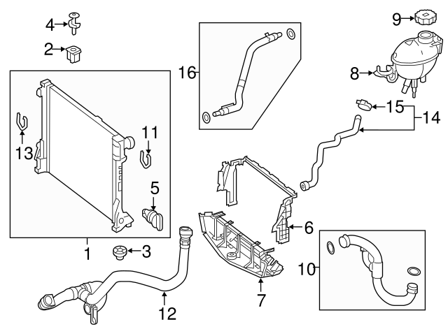 207-501-02-25 - Engine Coolant Overflow Hose 2010-2017 Mercedes-Benz ...
