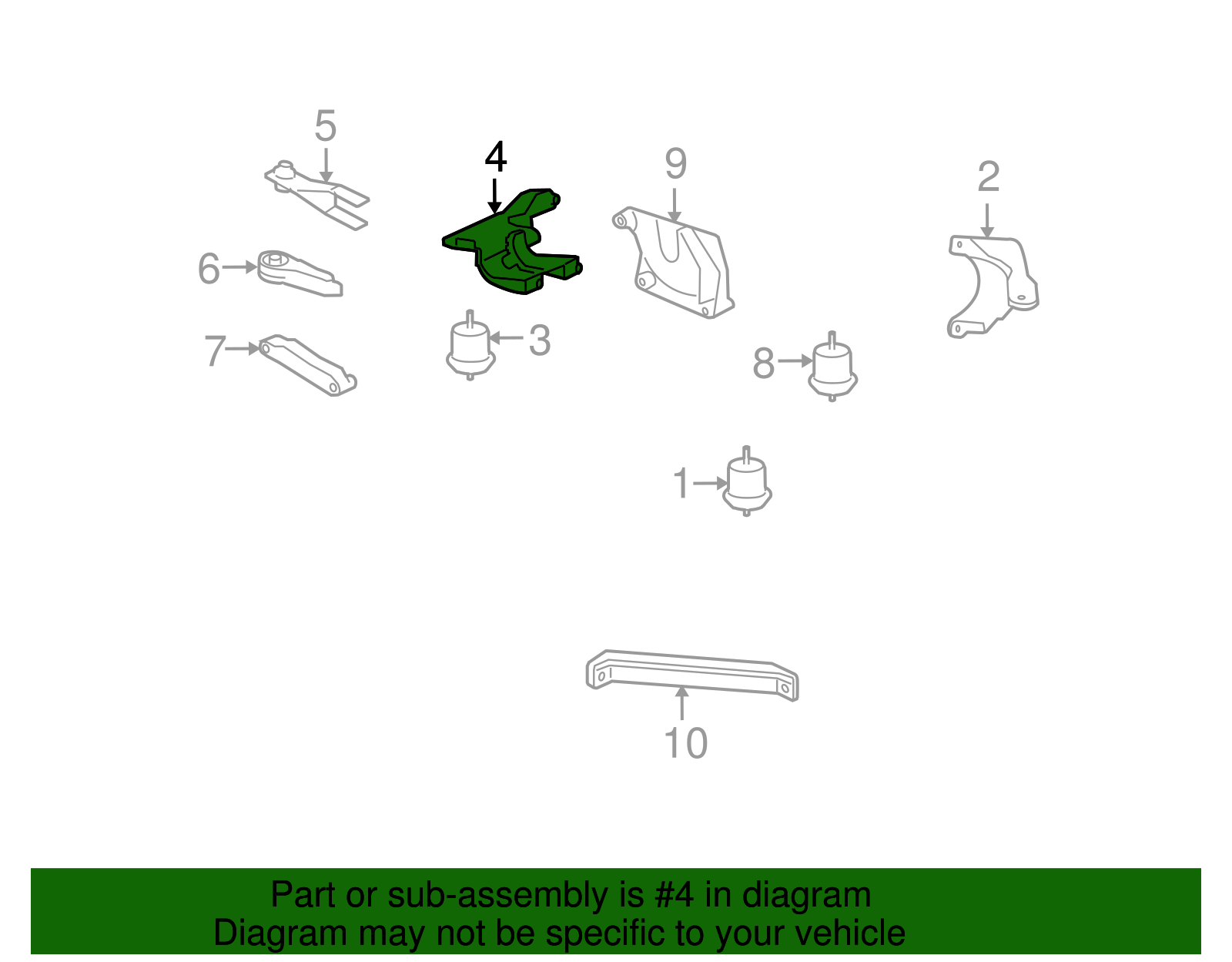 25840456 - Rear Engine Mount Bracket 2009-2017 GM | GMPartsNow