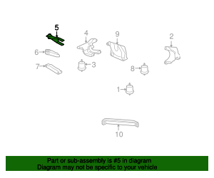 2009-2017 GM Engine Mount Strut 25840458 GM | GMPartsDirect.com