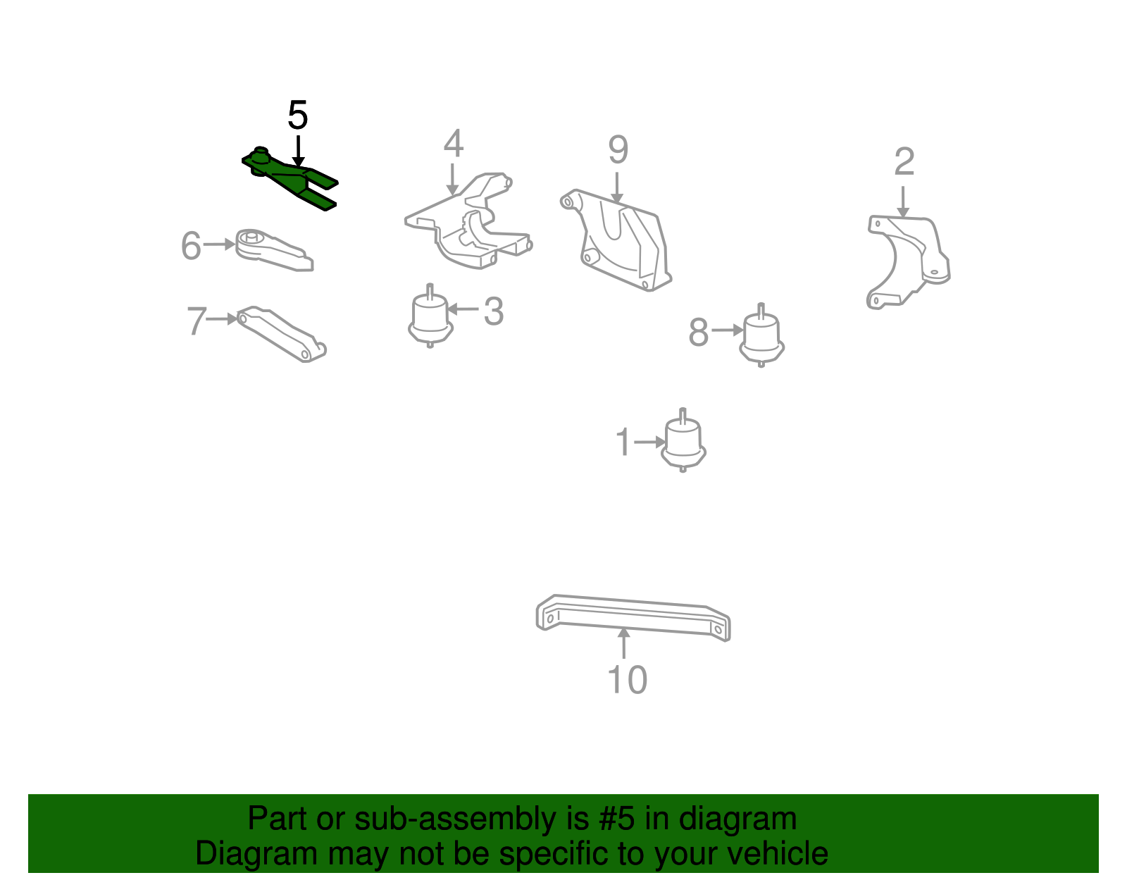 2009-2017 GM Engine Mount Strut 25840458 GM | GMPartsDirect.com
