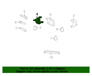 2009-2017 GM Rear Engine Mount Bracket 25840455 GM | GMPartsDirect.com